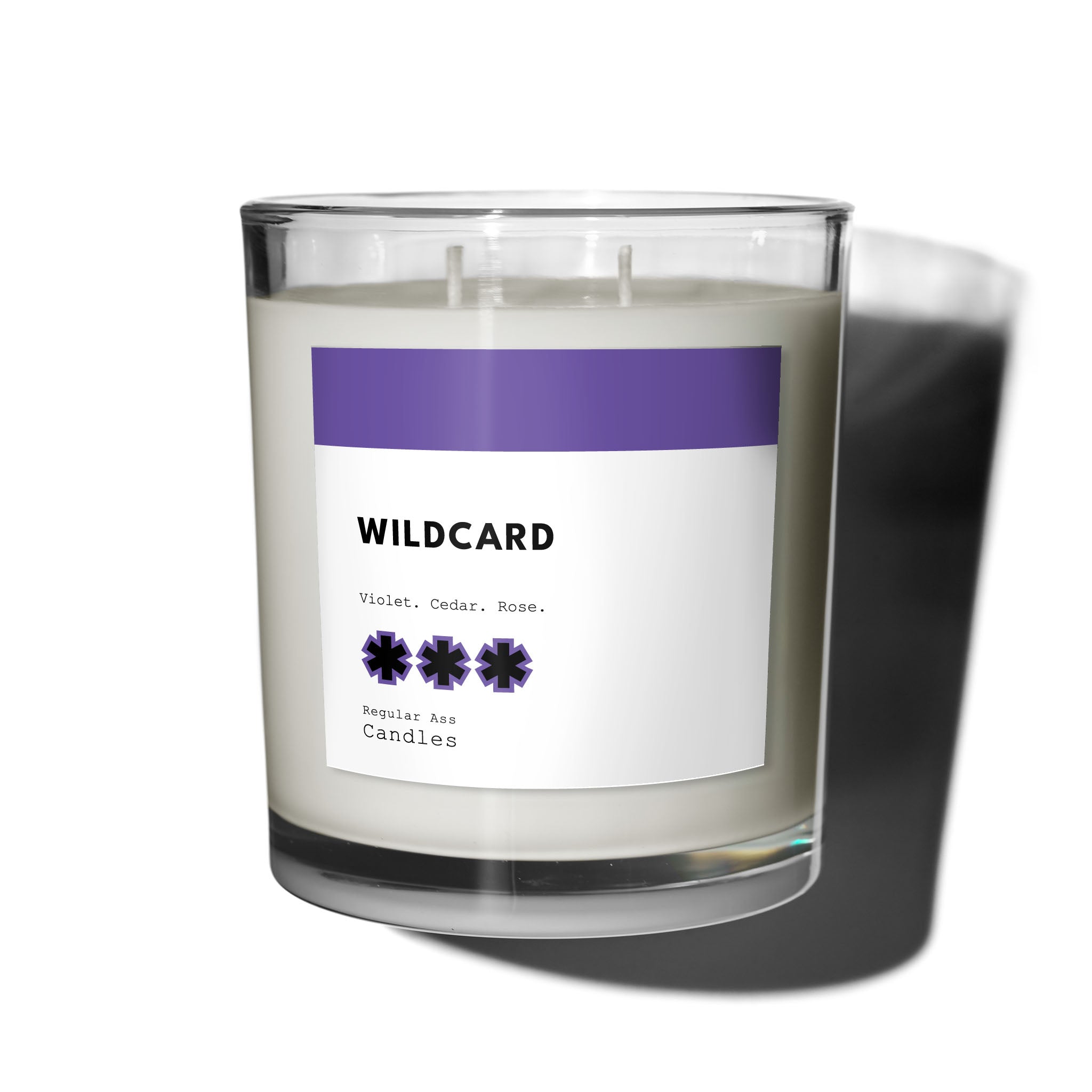 WILDCARD, Violet, Cedar, Rose 11oz Candle | Regular Ass Candles